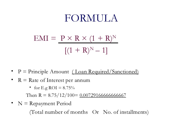 Java Program To Calculate EMI Monthly Annum